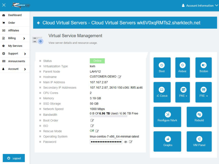 Cloud Virtual Servers | Sharktech CVS & VPS Services